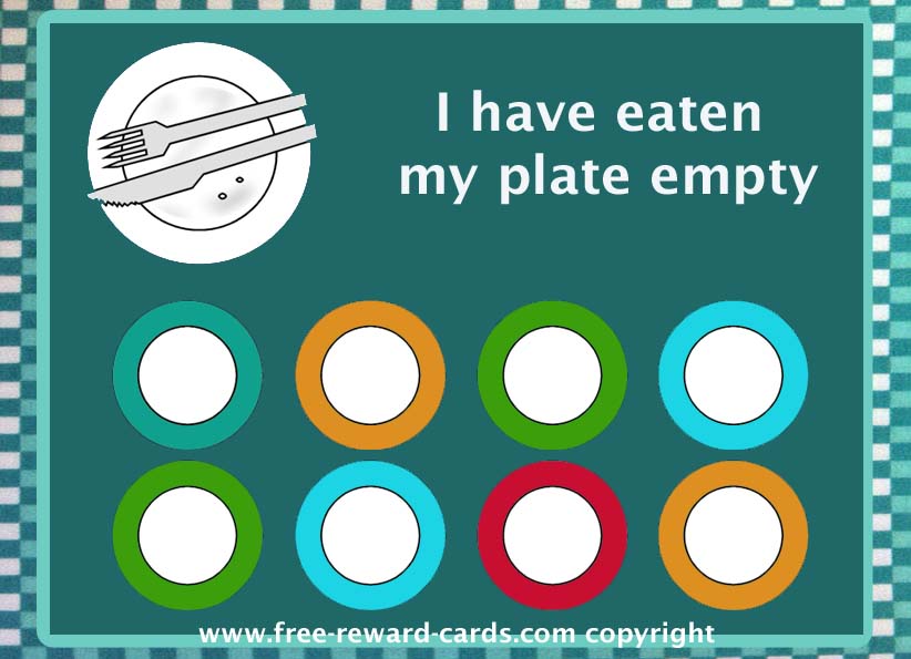 Reward card, eat plate empty - Website