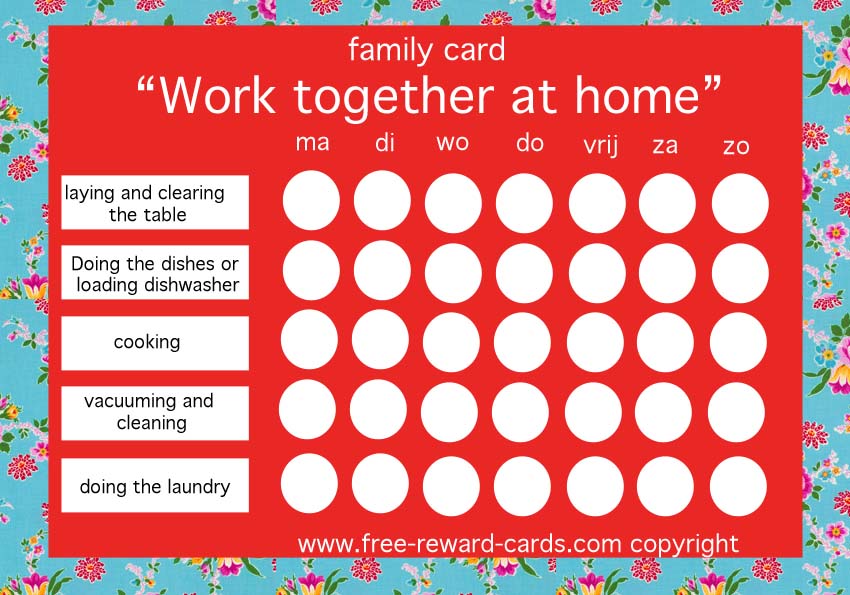 Family Reward Card household - Website