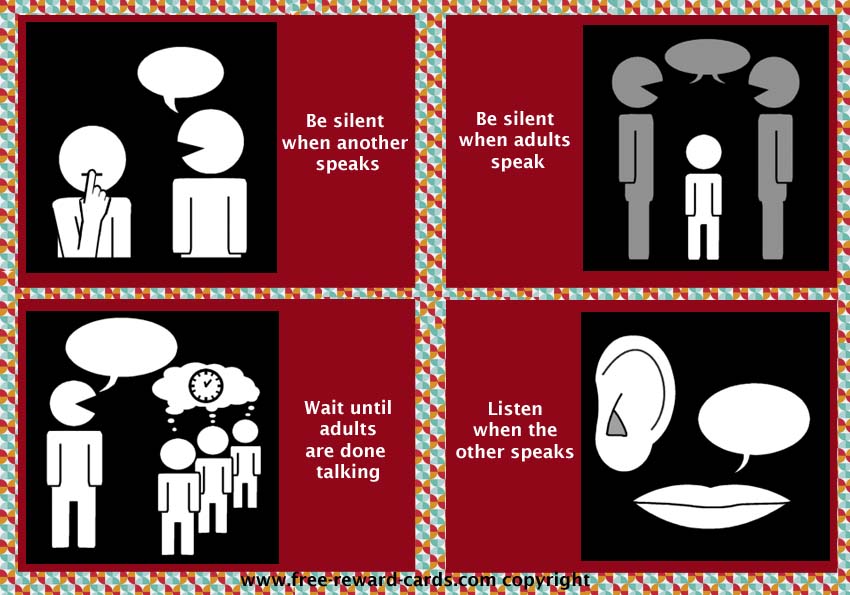 Pictograms Listen rules - Website
